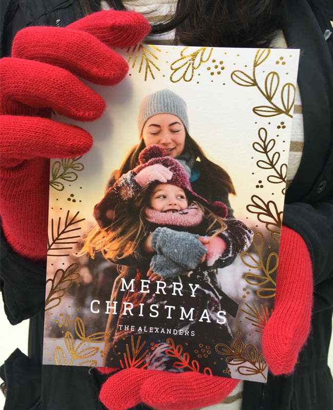 New embossed metallic foil card designs Christmas Holidays| Snapfish US
