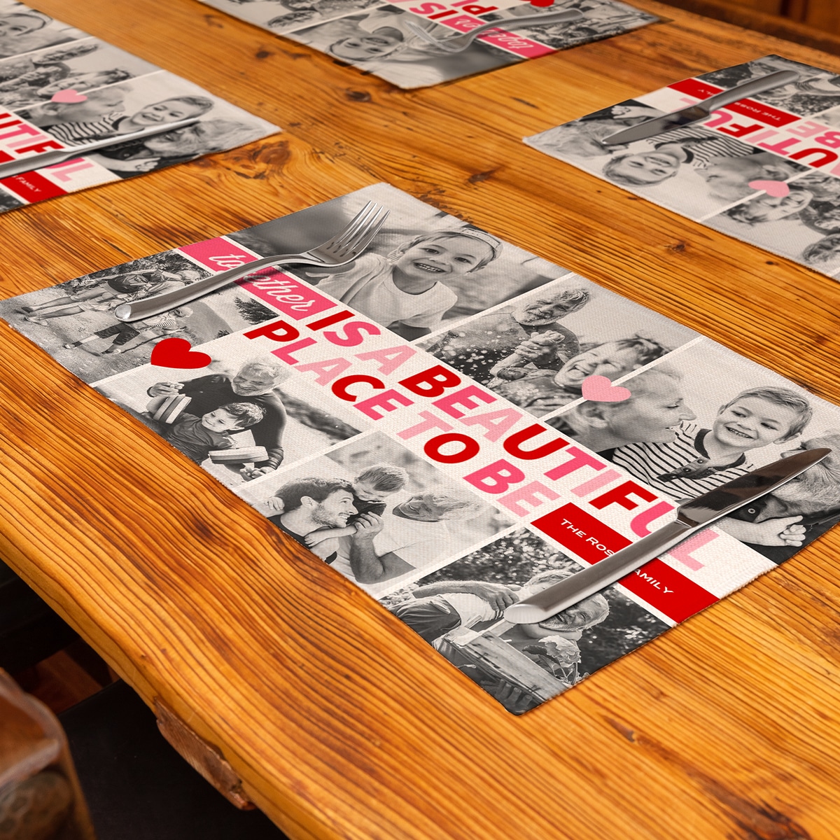 Transform dining tables with personalized fabric placemats | Snapfish US
